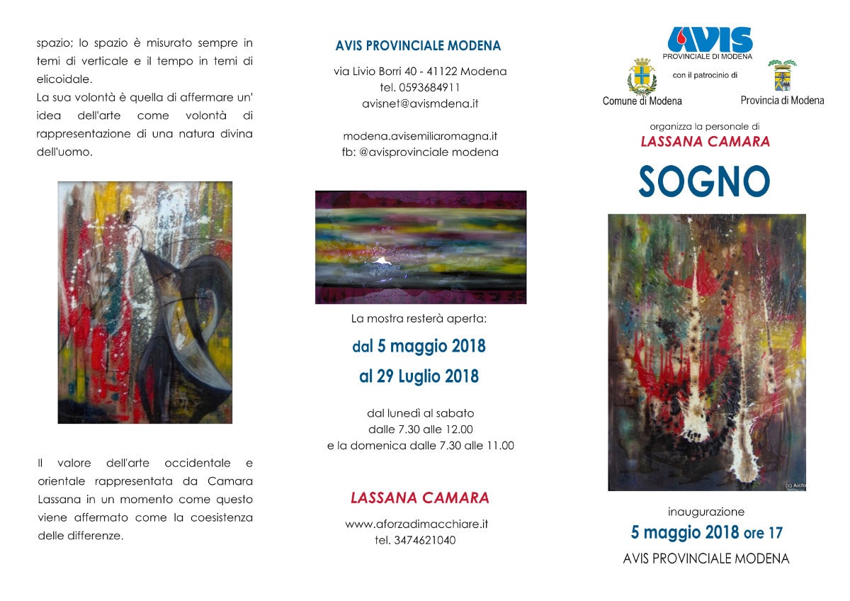 Lassana Camara -mostra quadri 2018 pag 1 - AVIS Provinciale Modena